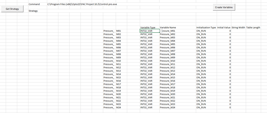 Excel Macro Add Variables To Strategy Code Samples And Tips OptoForums
