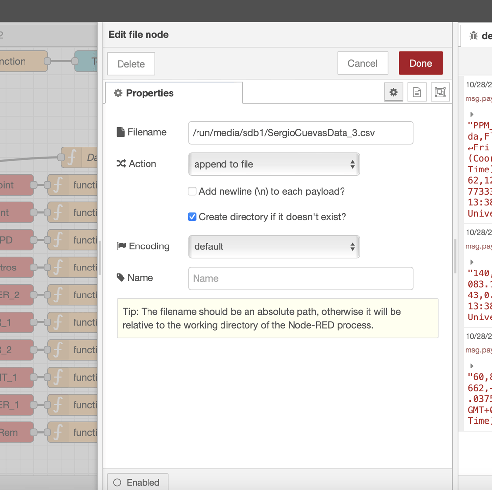 Node Red to CSV File Data Collection - groov EPIC - OptoForums