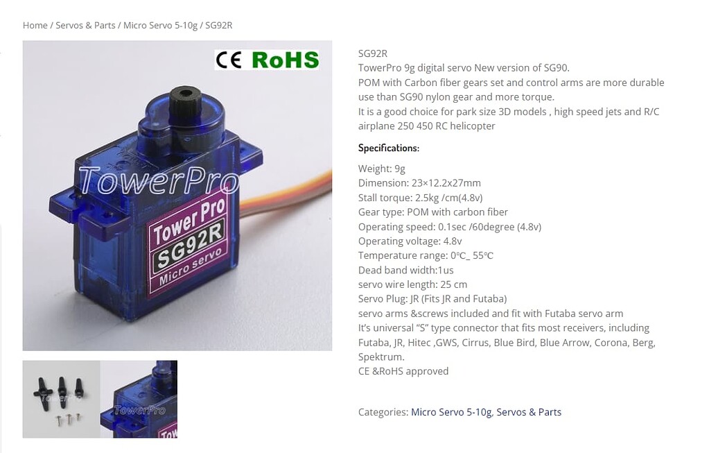 Control a Tower Pro SG92R Servo Motor - PAC Project - OptoForums