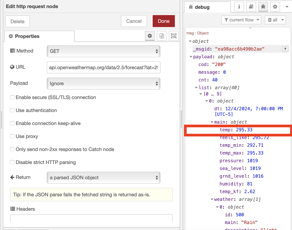 Node Red weather payload Target - groov EPIC - OptoForums
